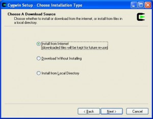 Launch software installers on Linux from Windows using Cygwin