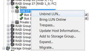 EMC Navisphere – How to Delete LUN and RAID Group on CLARiiON