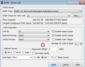 EMC Navisphere – How to Create Raid Group and LUN on CLARiiON